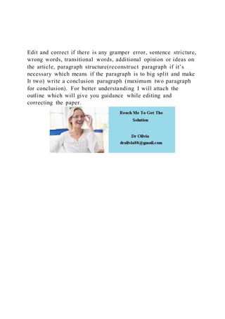Edit and correct if there is any gramper error, sentence strictu | DOCX