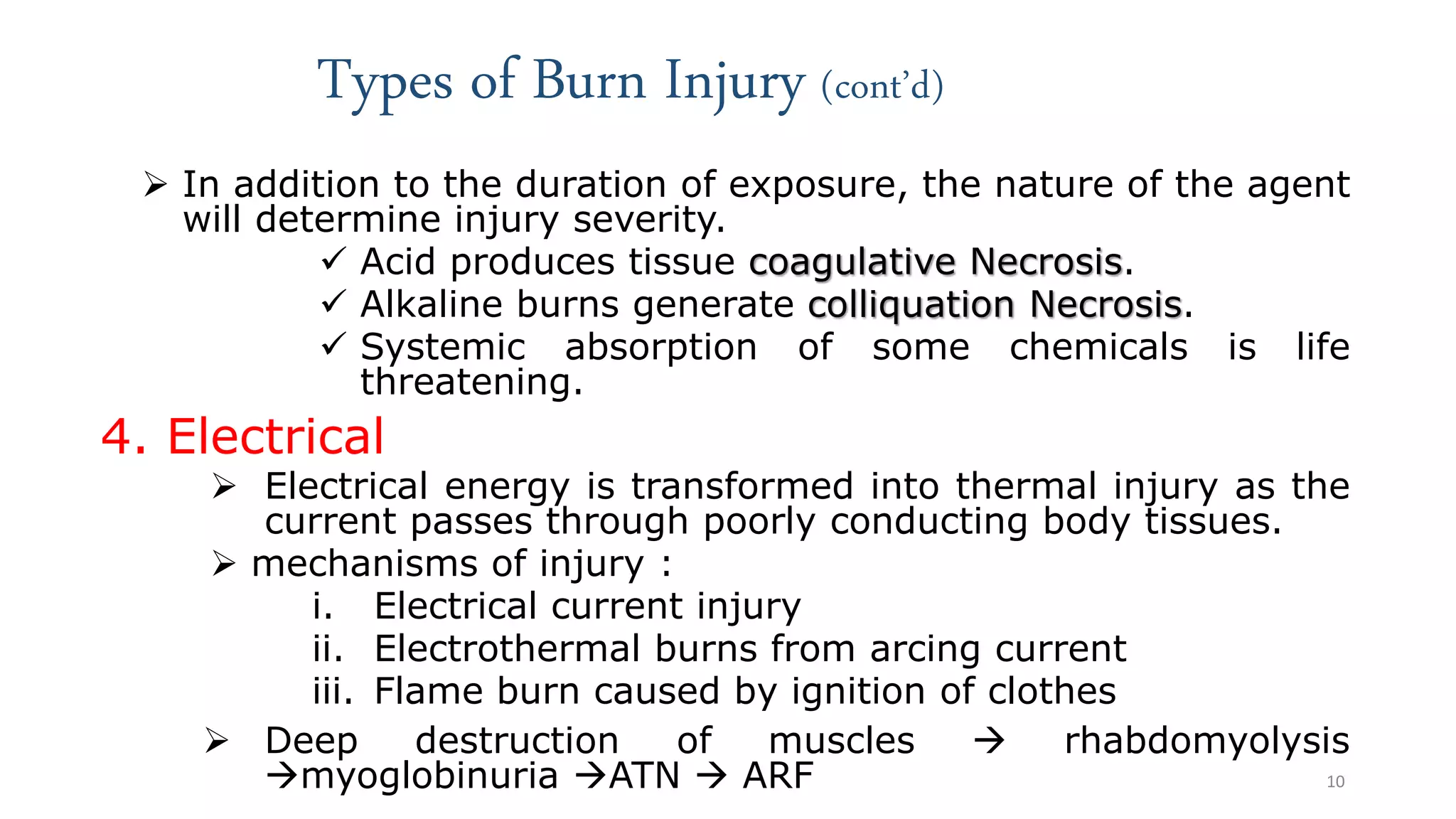 Classification, Principles, assessment and management of burn | PPTX