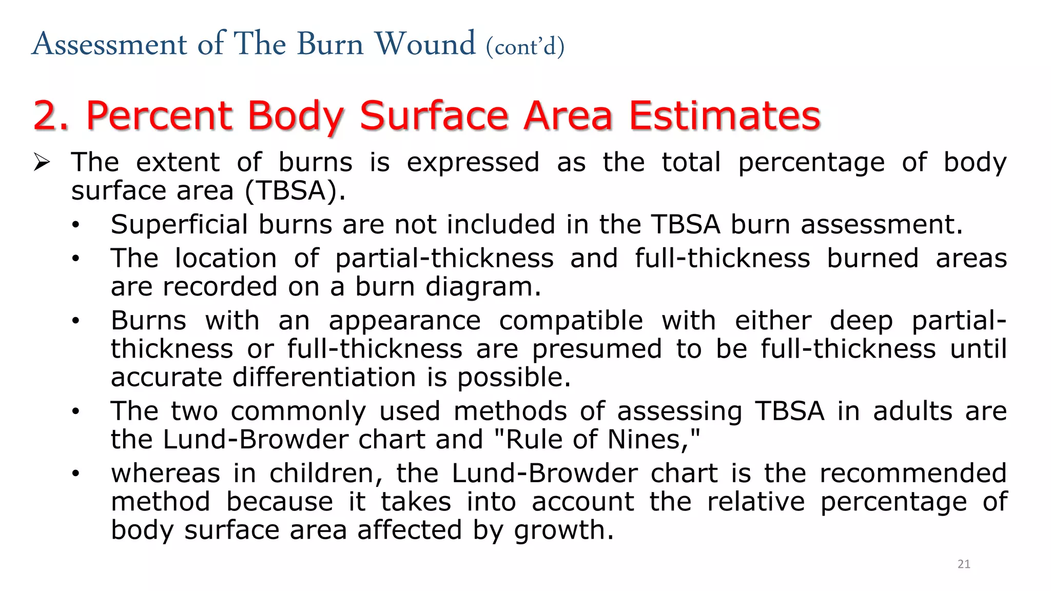 Classification, Principles, assessment and management of burn | PPTX