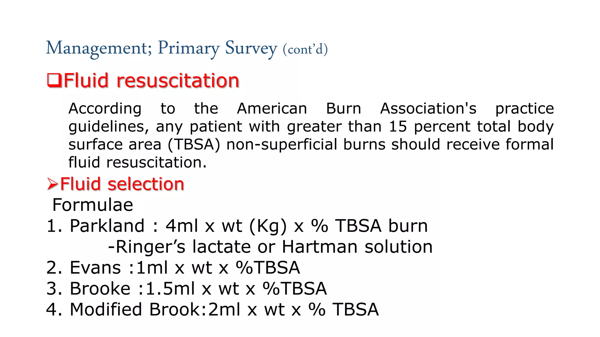 Classification, Principles, assessment and management of burn | PPTX