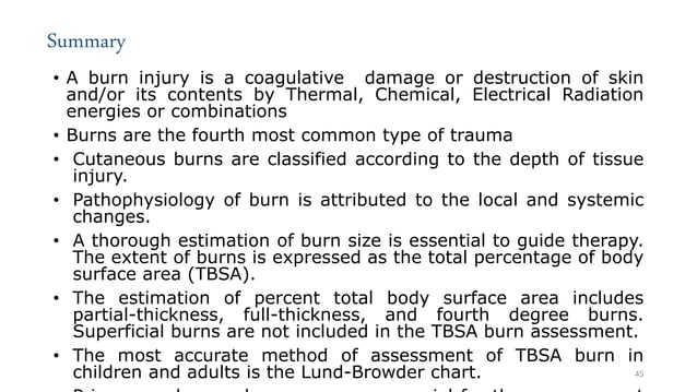 Classification, Principles, assessment and management of burn | PPTX ...