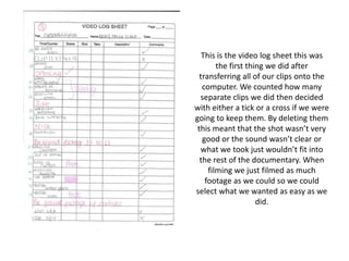 Video log and edit decision lists | PPTX