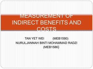 Measurement of Indirect Benefits and Costs | PPTX