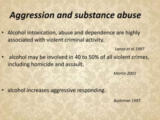 Etiopathogenesis and management of aggression and violence in inpatient ...