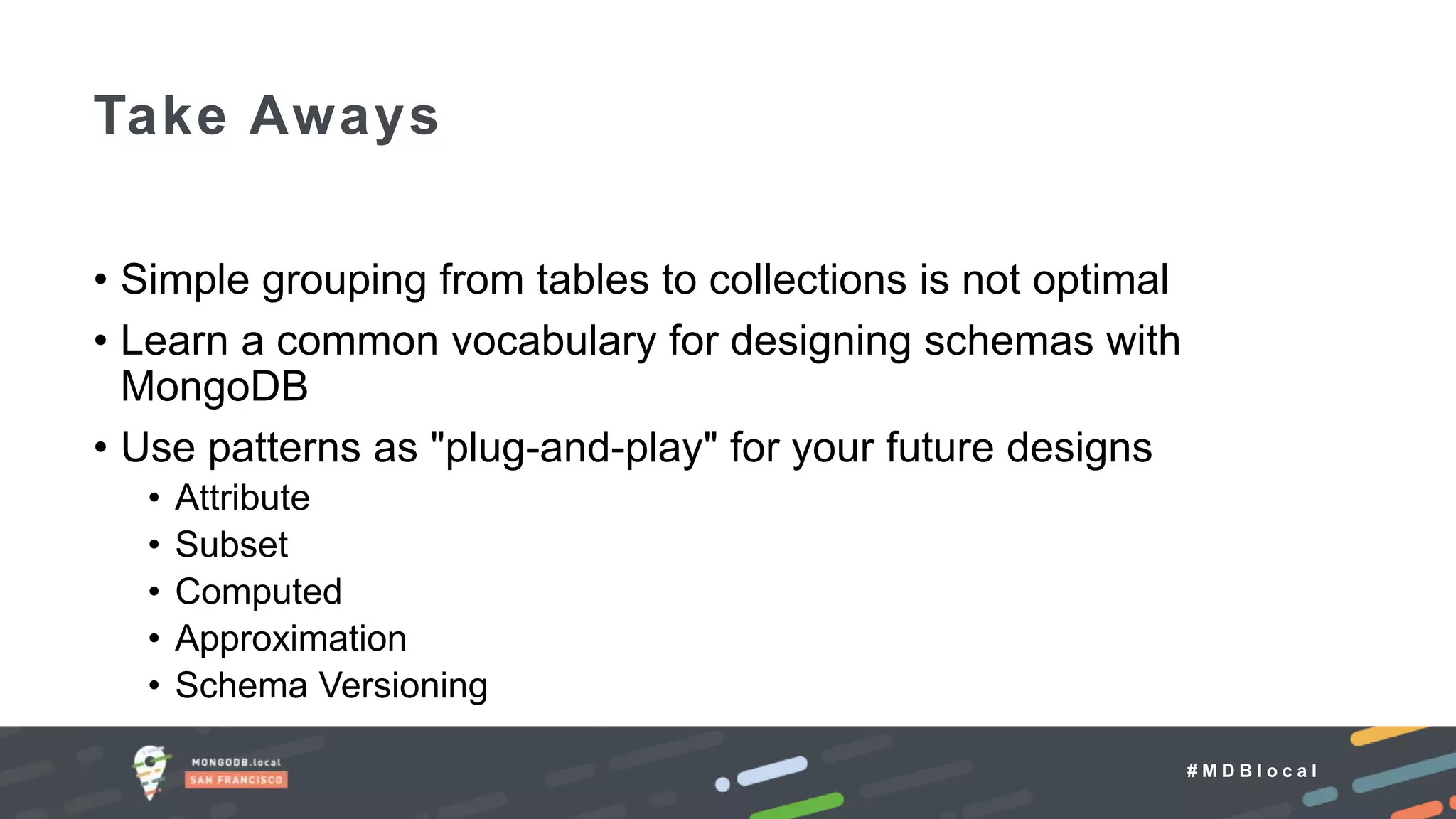 Advanced Schema Design Patterns | PPTX | Databases | Computer Software and Applications