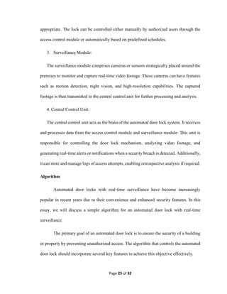 Edited-Automated Door Lock with Realtime Surveilance Chapter 1 to 5 ...