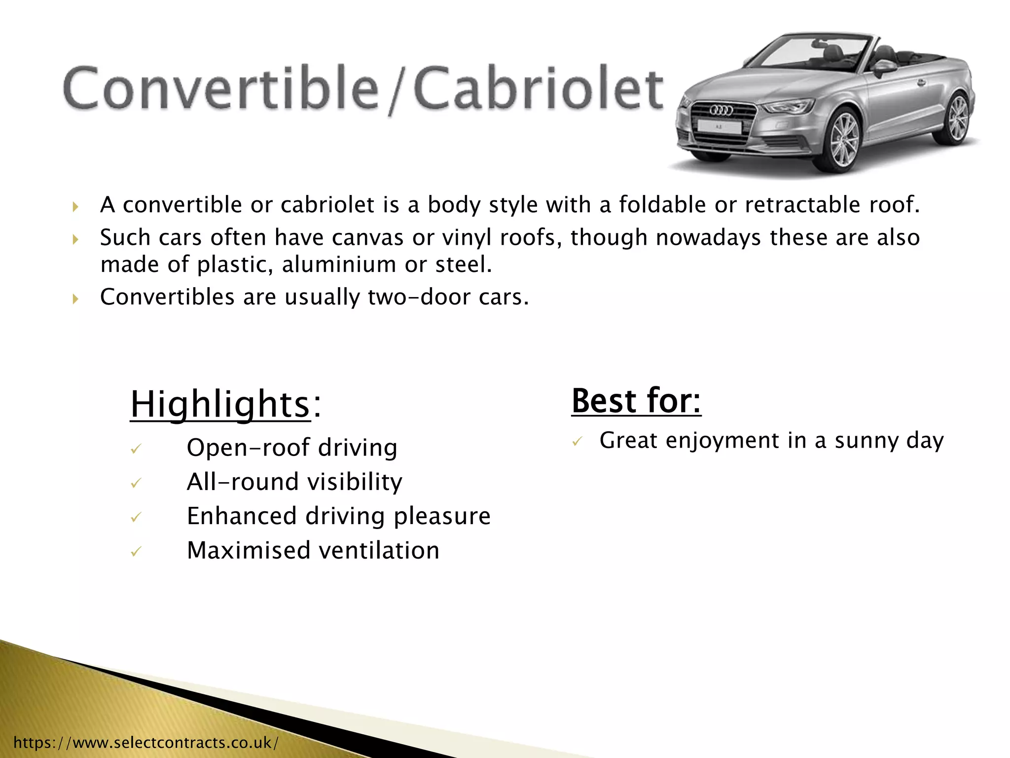 Car Body Style Guide | PPTX