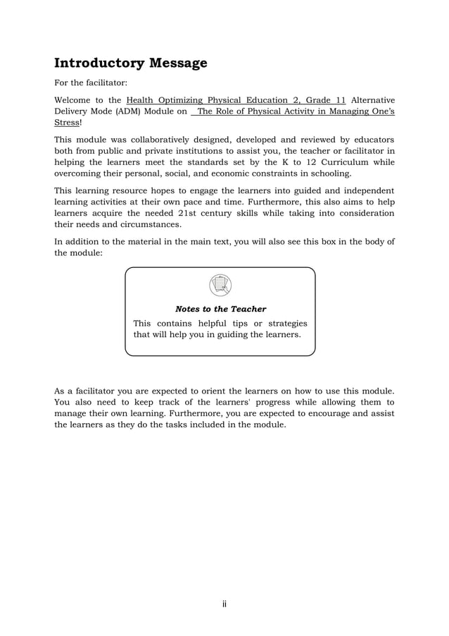 Edited-hope2_q2_MODULE 1_TheRoleofPhysicalActivityinManagingOnesStress ...
