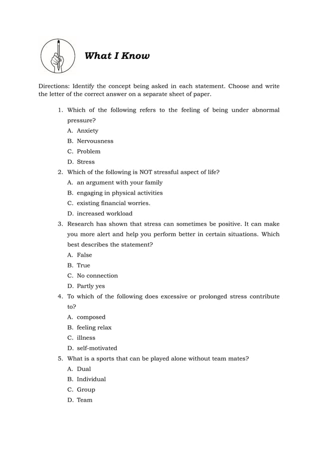 Edited-hope2_q2_MODULE 1_TheRoleofPhysicalActivityinManagingOnesStress ...