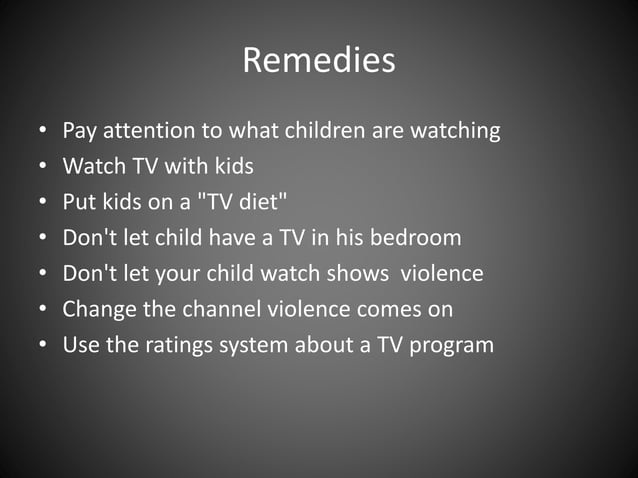 Television violence how effects on children | PPTX