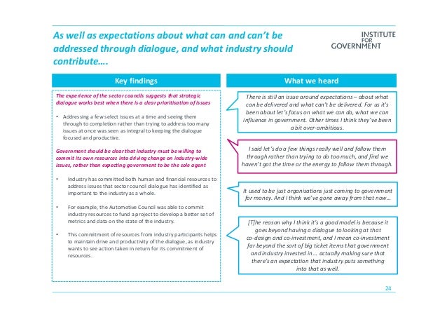 Creating and sustaining an effective strategic dialogue with business