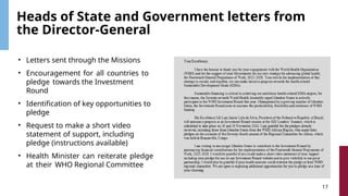 WHO Investment Case 2025–2028 and latest on the WHO Investment Round | PPT