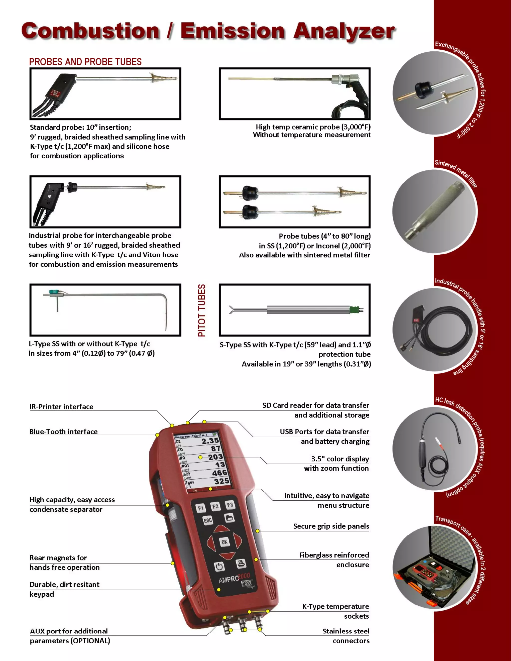 MRU AMPRO 2000 Gold| Handheld Combustion Gas Analyzer | PDF | Chemistry ...