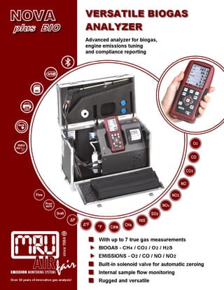 MRU Nova Plus Emissions Analyzer | Portable Flue Gas Analyzer | PDF