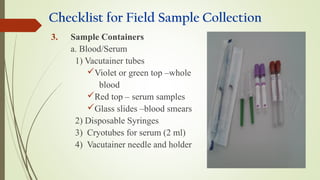 Collection and Handling of Specimens for Laboratory Diagnosis | PPT