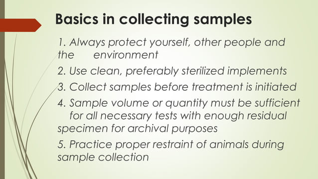 Collection and Handling of Specimens for Laboratory Diagnosis | PPT