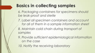Collection and Handling of Specimens for Laboratory Diagnosis | PPT