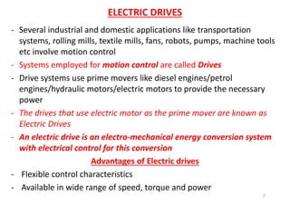 Concept And Dynamics Of Electric Drive - Block Diagrams And Equations | PDF