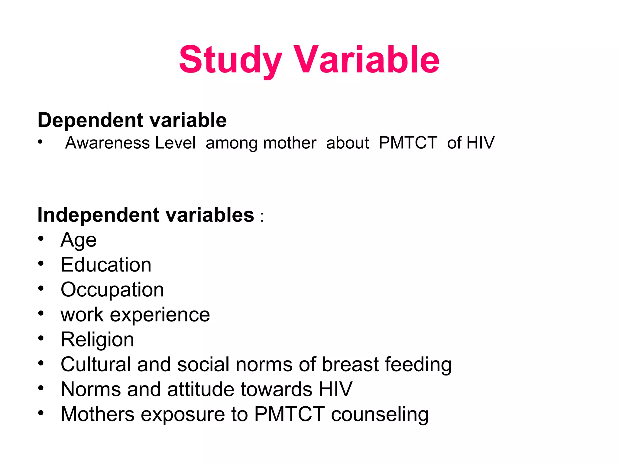 Awareness among the Mothers about Prevention and Control | PPT