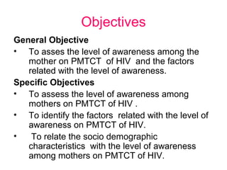 Awareness among the Mothers about Prevention and Control | PPT