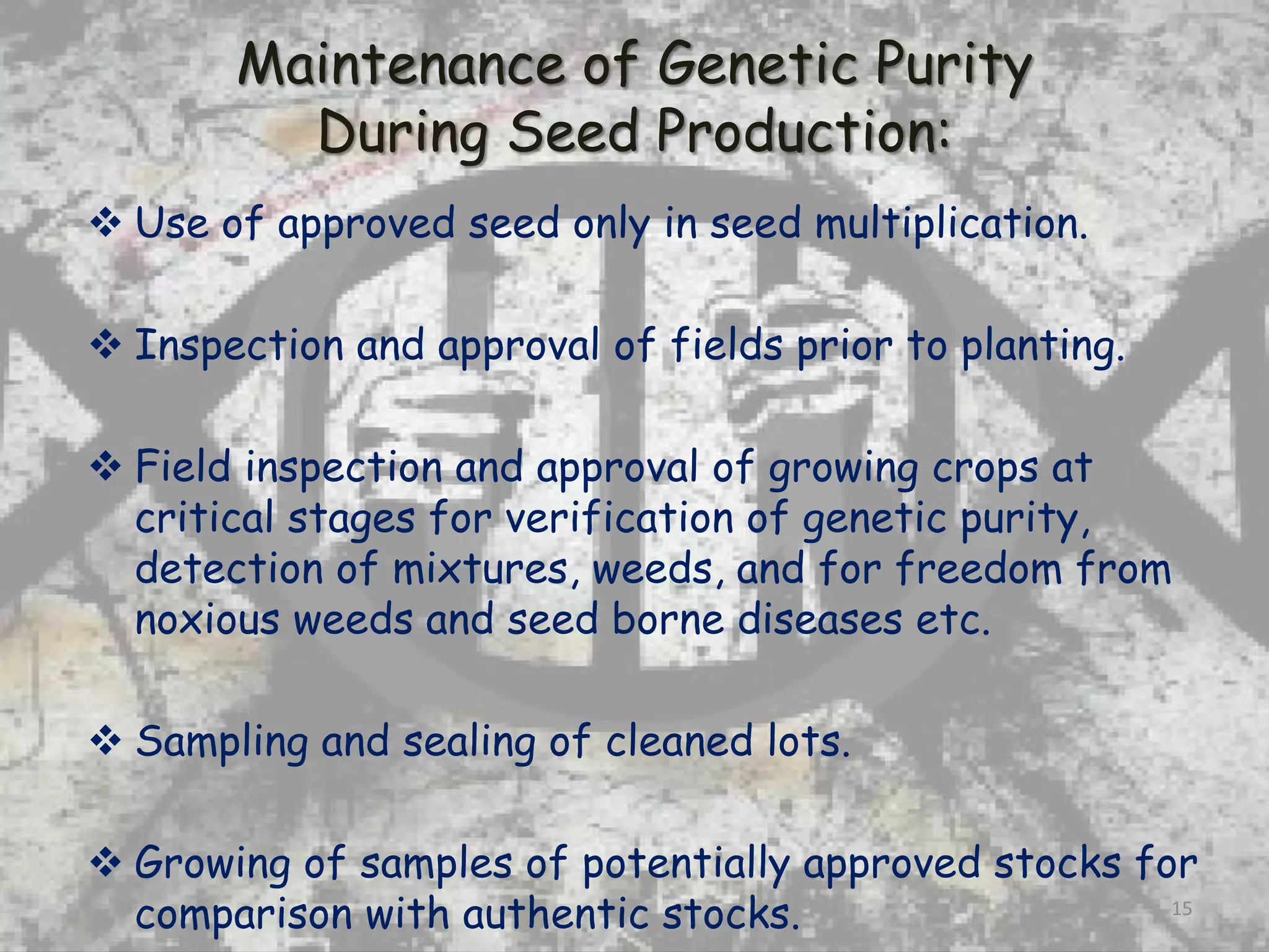 Principles of vegetable seed production | PPTX