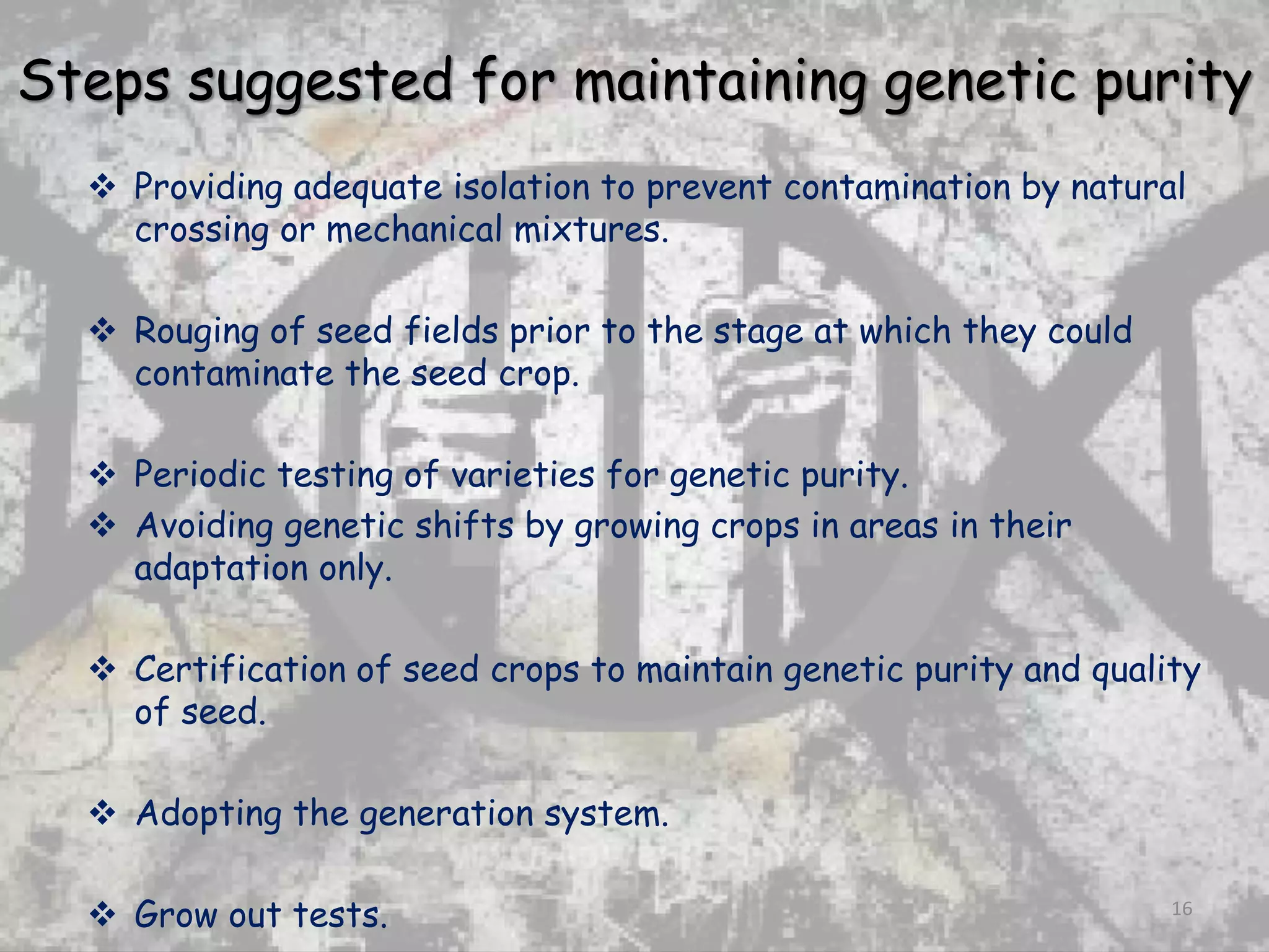 Principles of vegetable seed production | PPTX