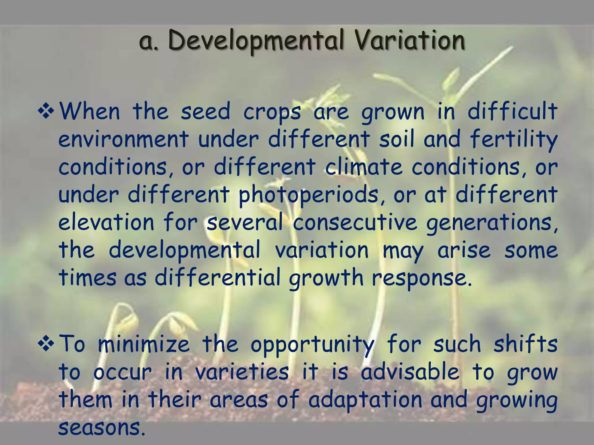 Principles of vegetable seed production | PPTX