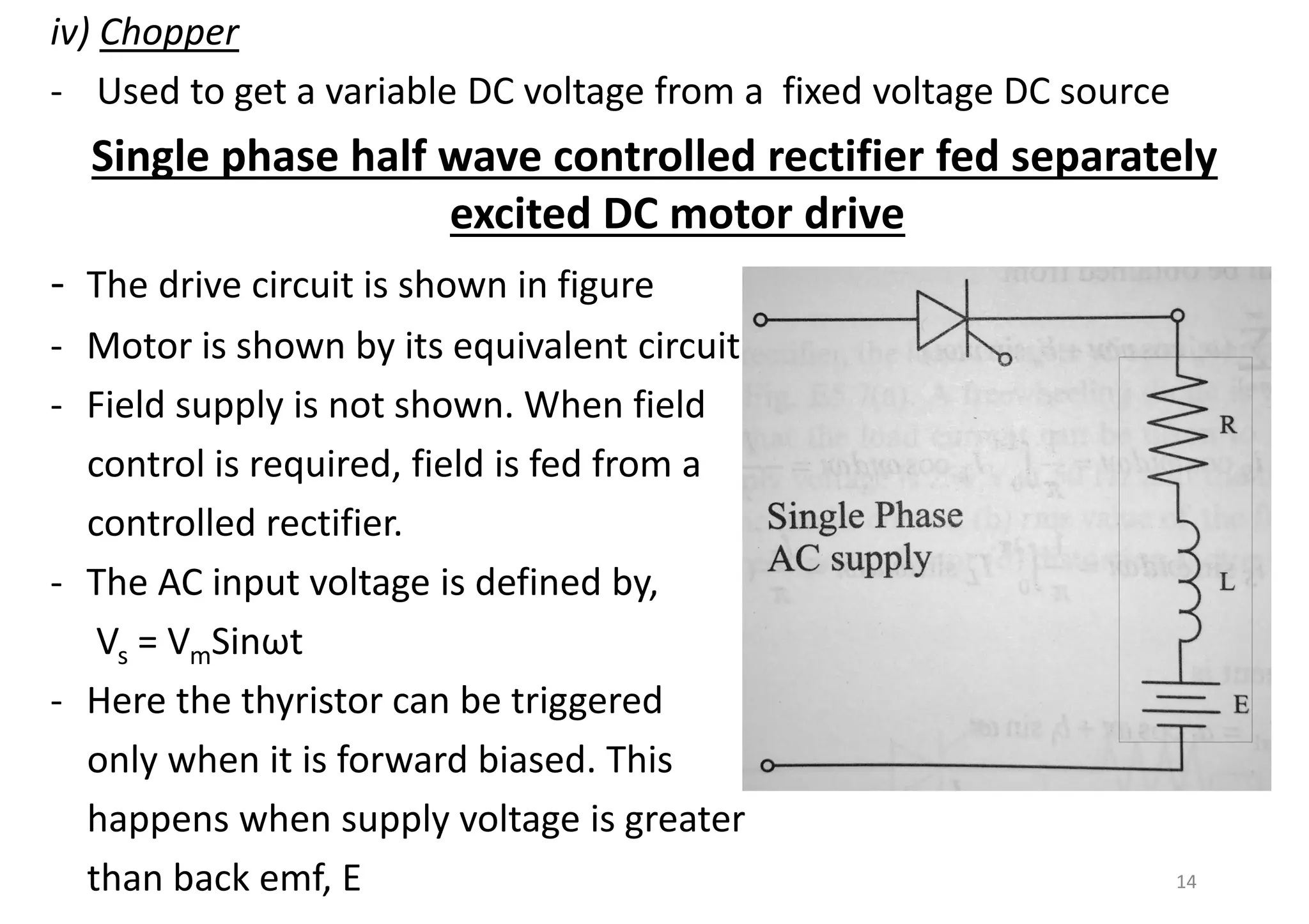 DC Motor Drives - Single Phase And Three Phase Rectifier Controlled ...