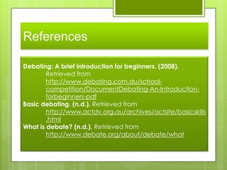 Debate (Classroom Instruction) | PPTX