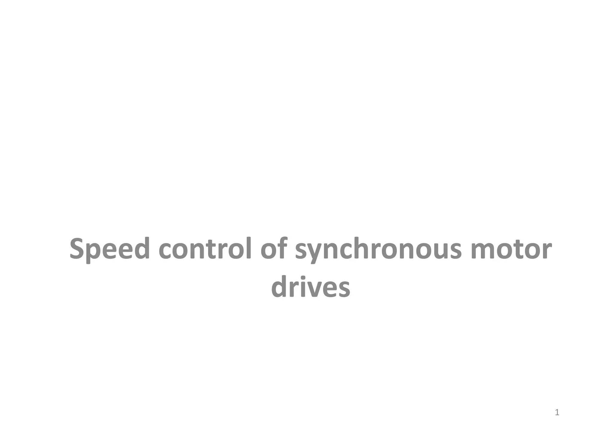 Speed Control Of Synchronous Motor - Synchronous Reluctance Motor | PDF