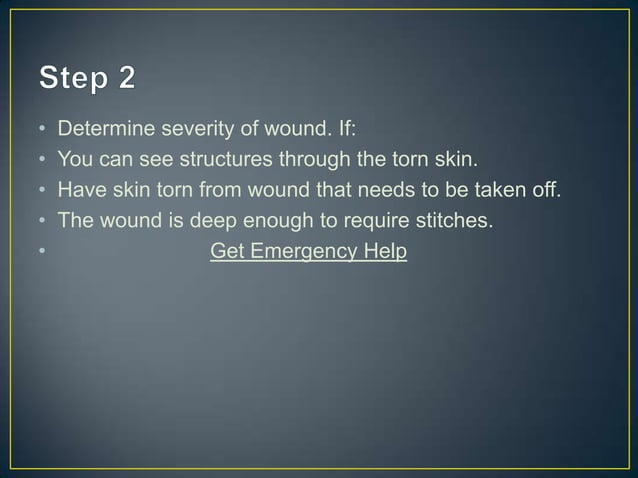 First Aid Presentation: Minor Burn and Moderate Road Rash | PPT