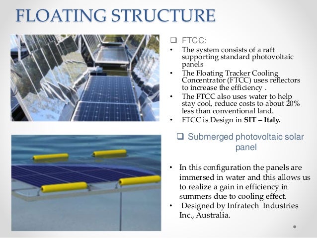 Floating solar pv