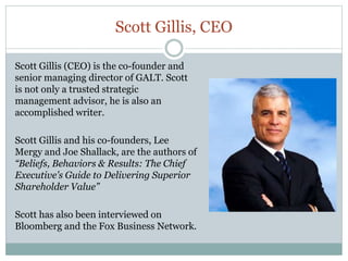 Scott Gillis CEO of GALT | PPT