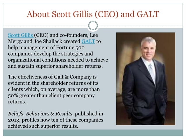 Scott Gillis CEO of GALT | PPT