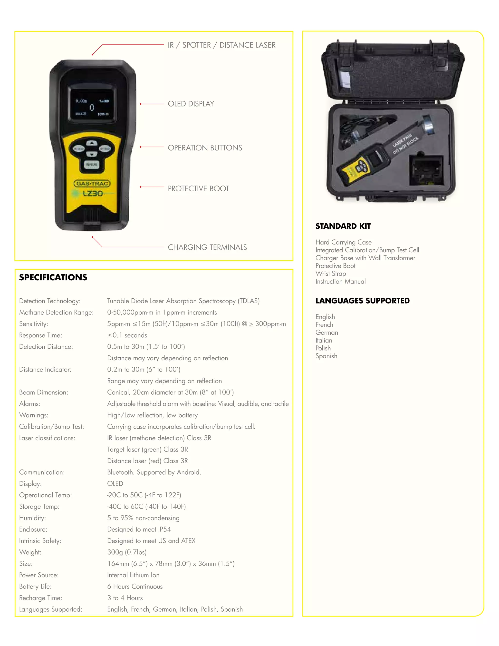 SENSIT Gas Trac LZ-30 Leak Detector | PDF