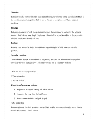 Study on Basic structure of a Loom/Weaving machine .pdf
