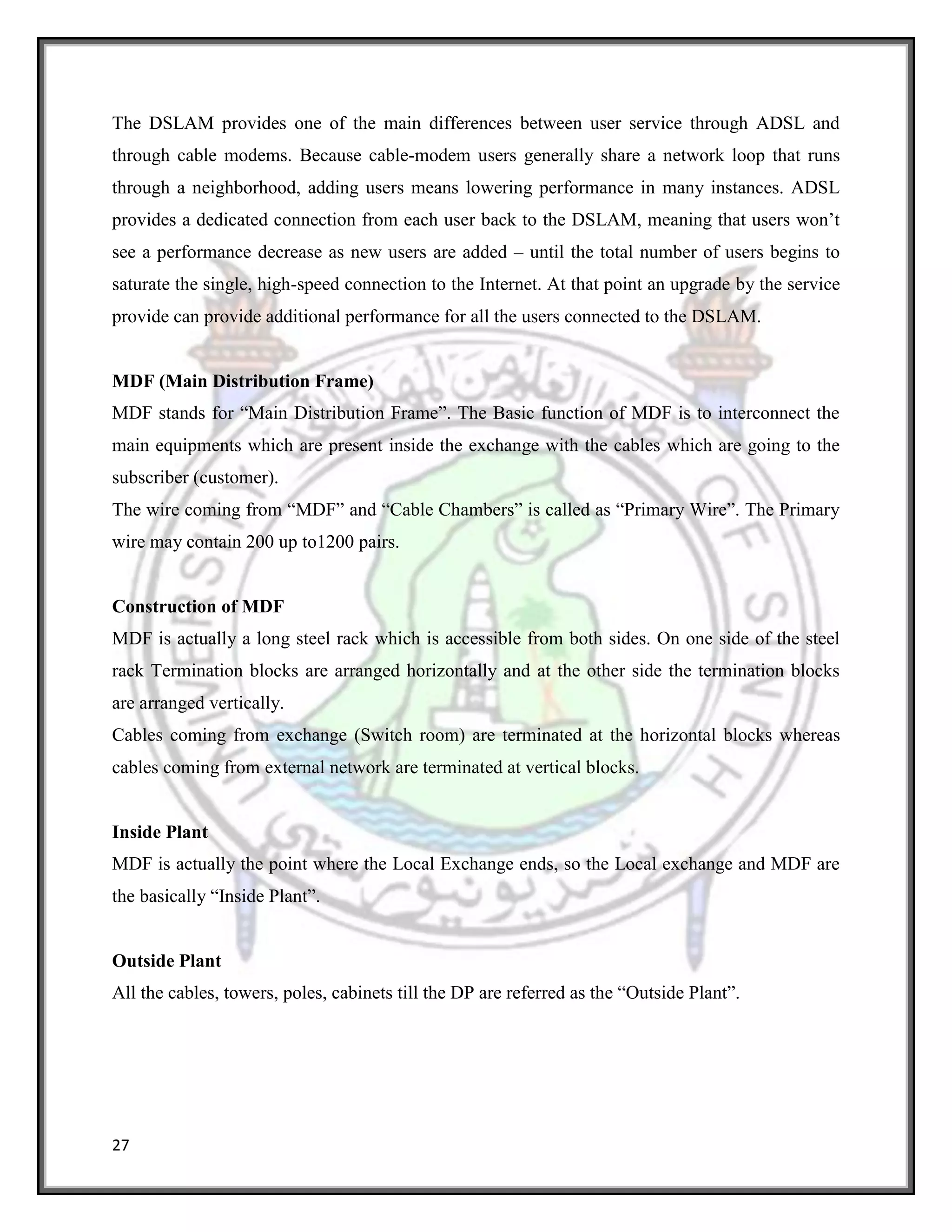 Internship ptcl report, optical fiber system, switching, transmission | PDF