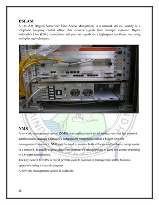 Internship ptcl report, optical fiber system, switching, transmission | PDF