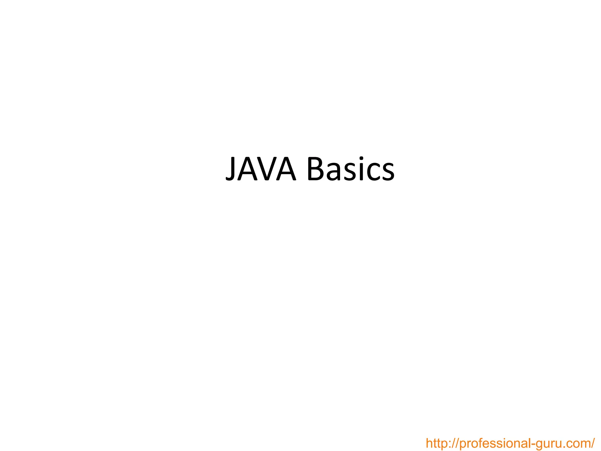 Introduction to Java | PPT
