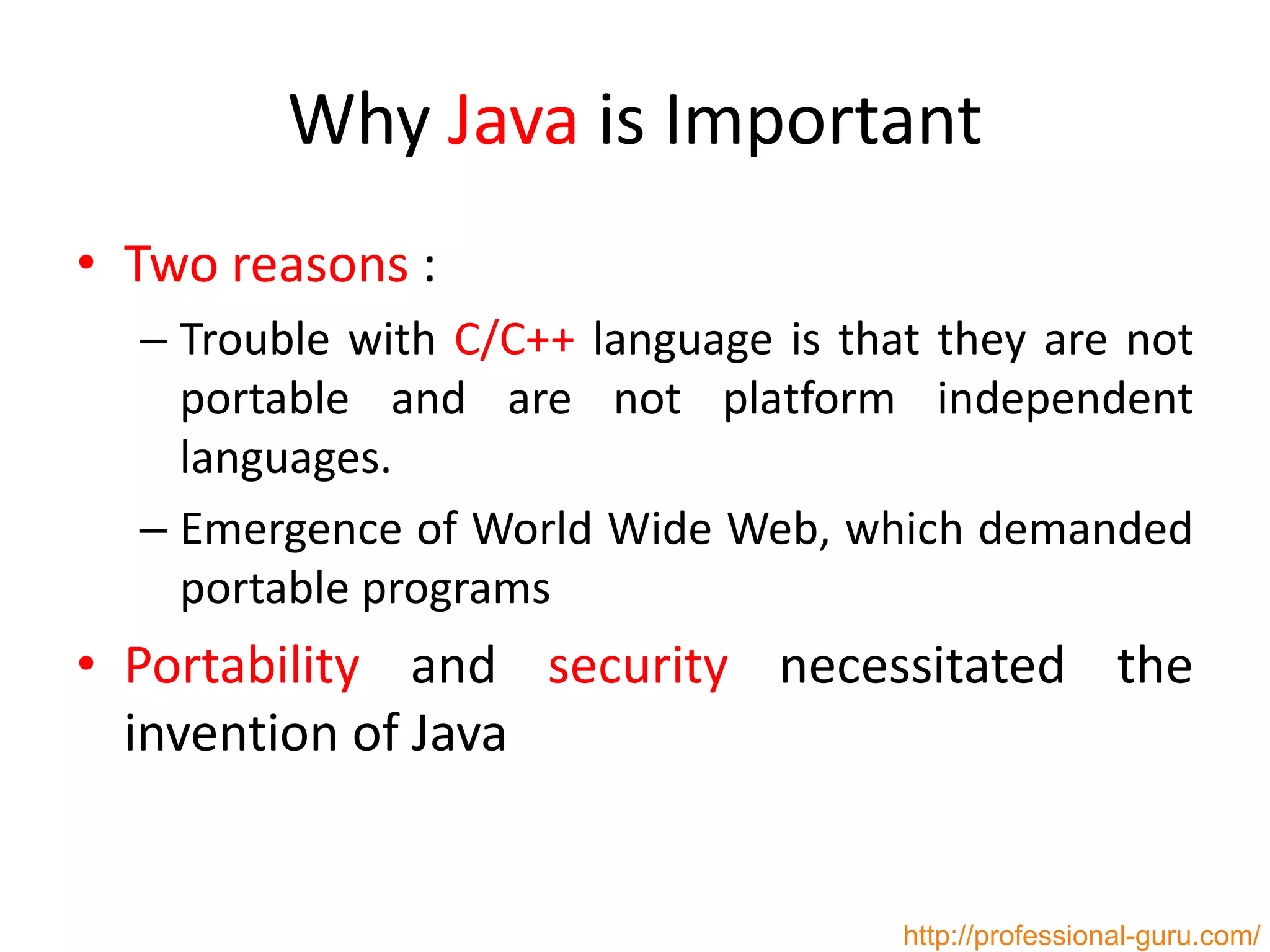 Introduction to Java | PPT