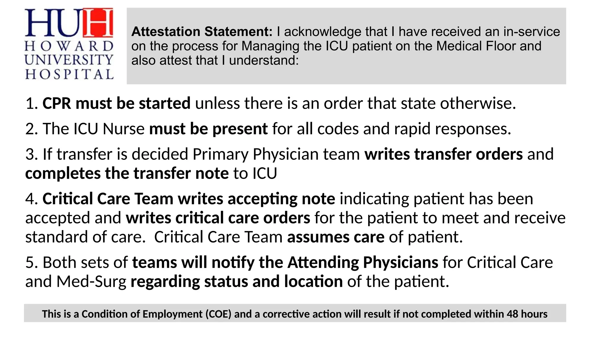 Managing the ICU patient on the Medical Floor | PPTX