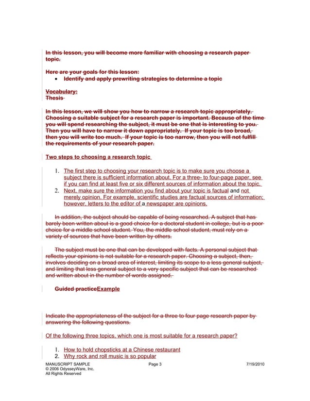 Edited manuscript sample middle school textbook | PDF