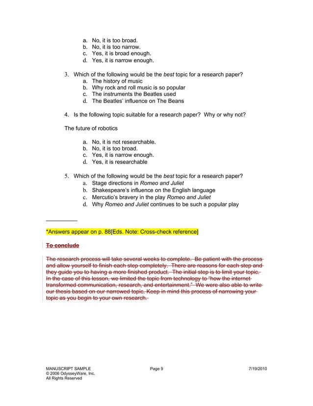 Edited manuscript sample middle school textbook | PDF
