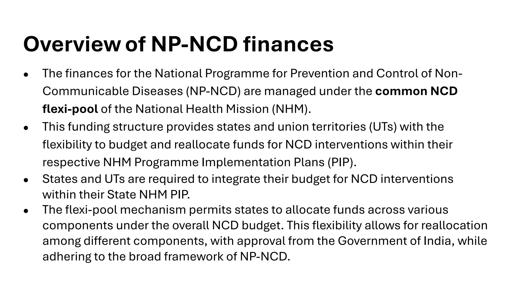 National programme for prevention and control of non communicable ...