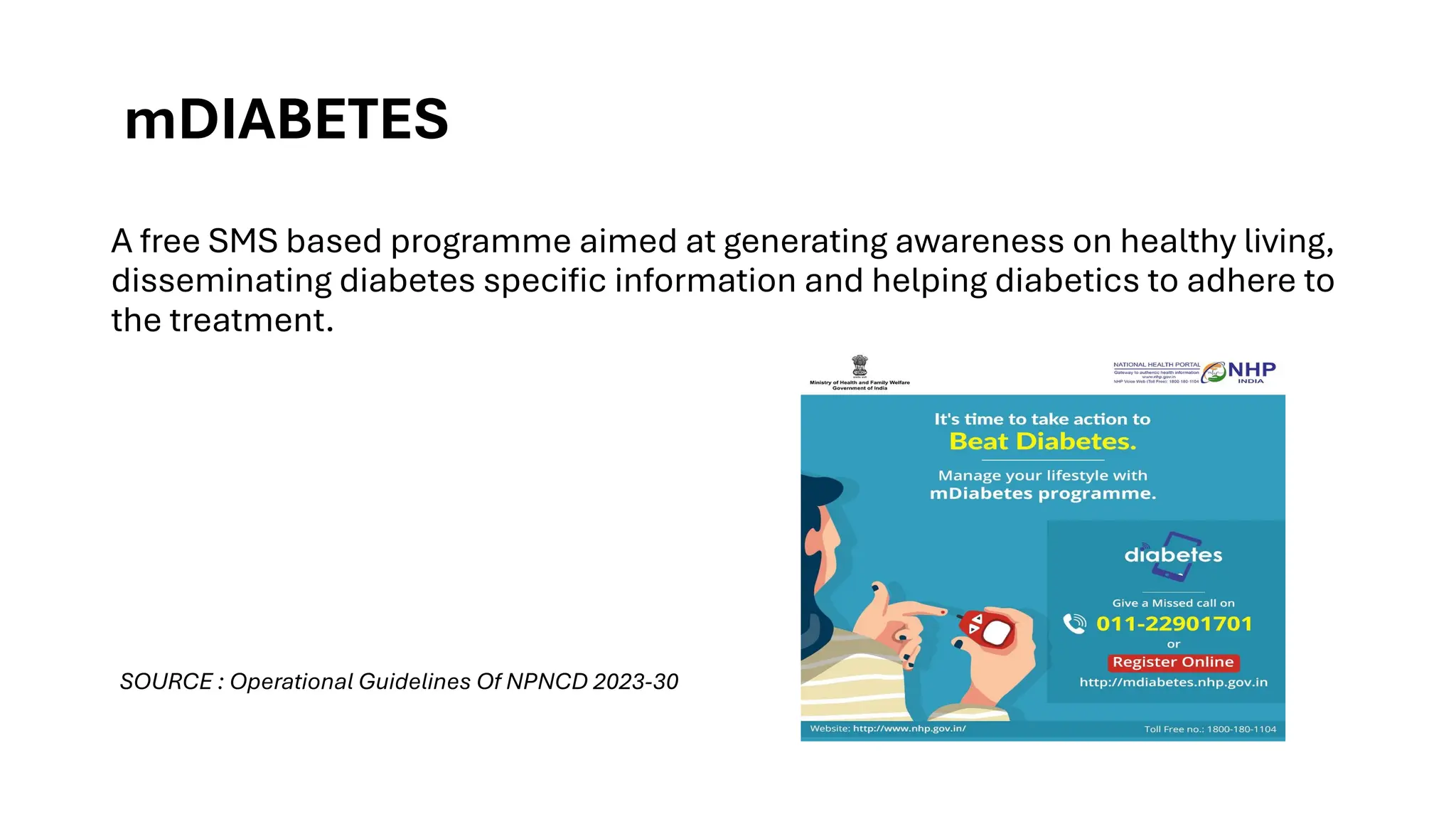 National programme for prevention and control of non communicable ...