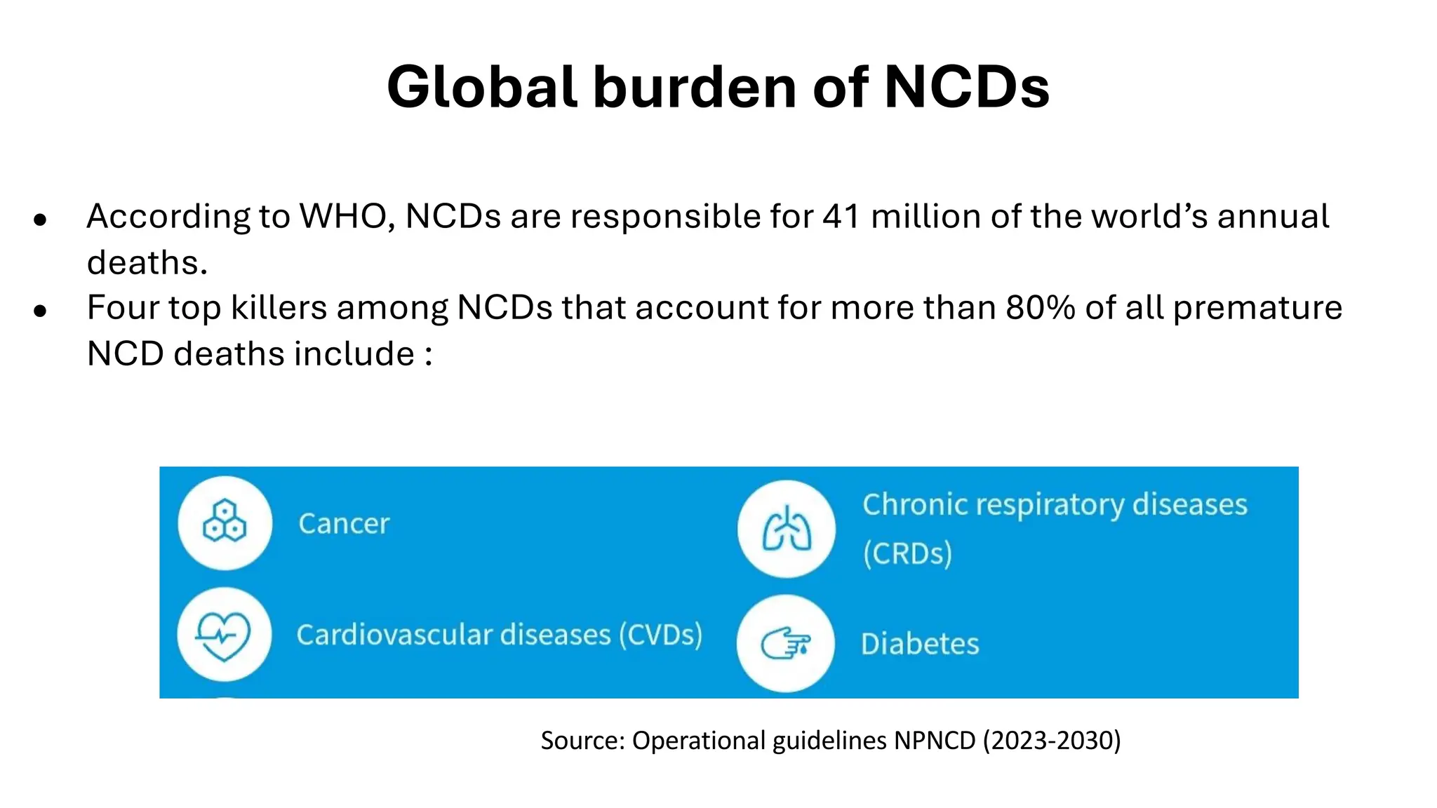 National programme for prevention and control of non communicable ...