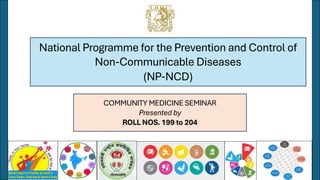 National programme for prevention and control of non communicable ...