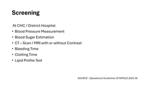 National programme for prevention and control of non communicable ...