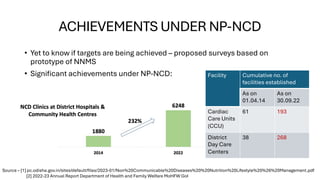 National programme for prevention and control of non communicable ...