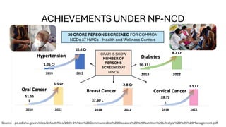 National programme for prevention and control of non communicable ...